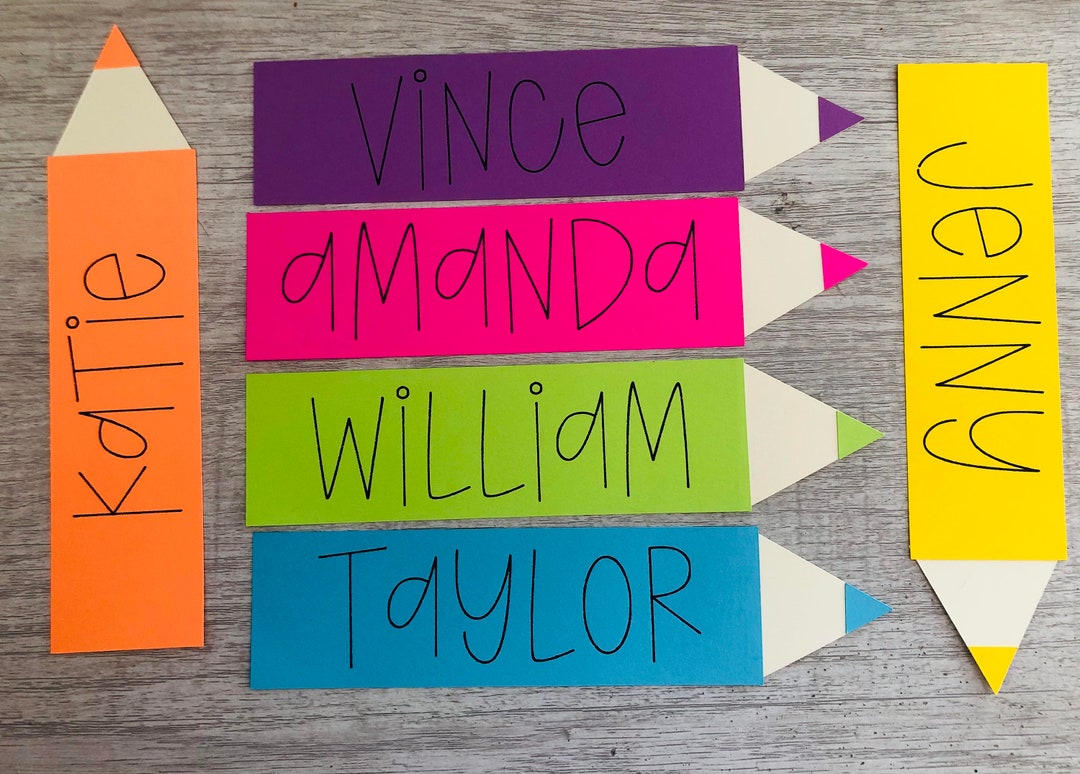 Classroom Name Tags | Classroom Desk Plates | Back to School Bulletin ...