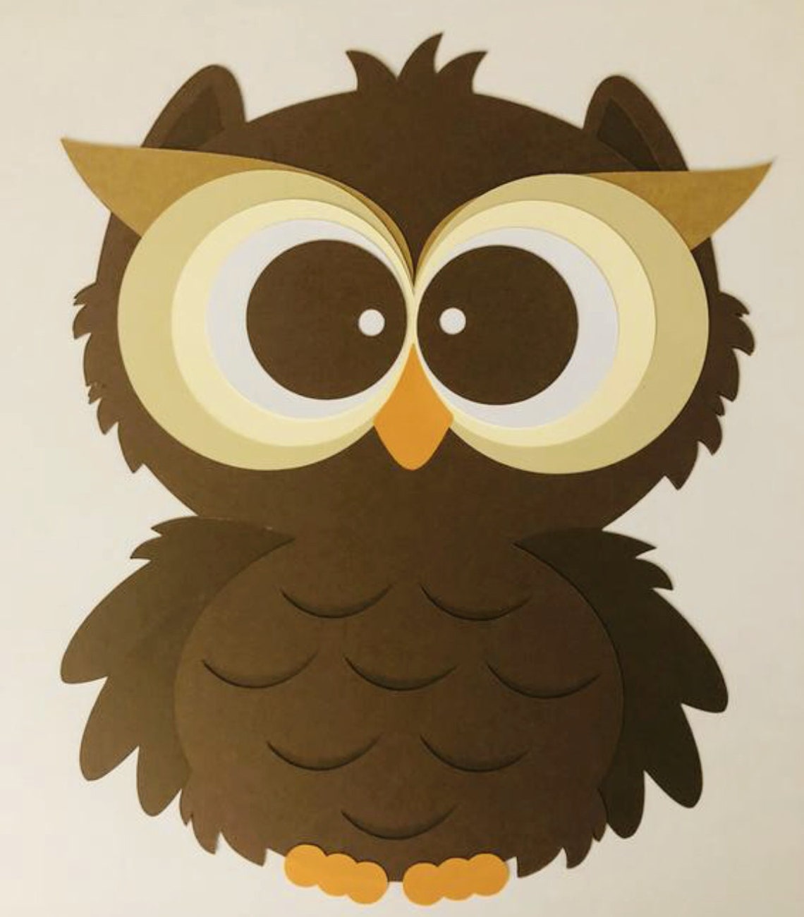 Owl Die Cuts, Cardstock Owl, Owl Die Cut, Owl Scrapbooking Piece, Owl ...