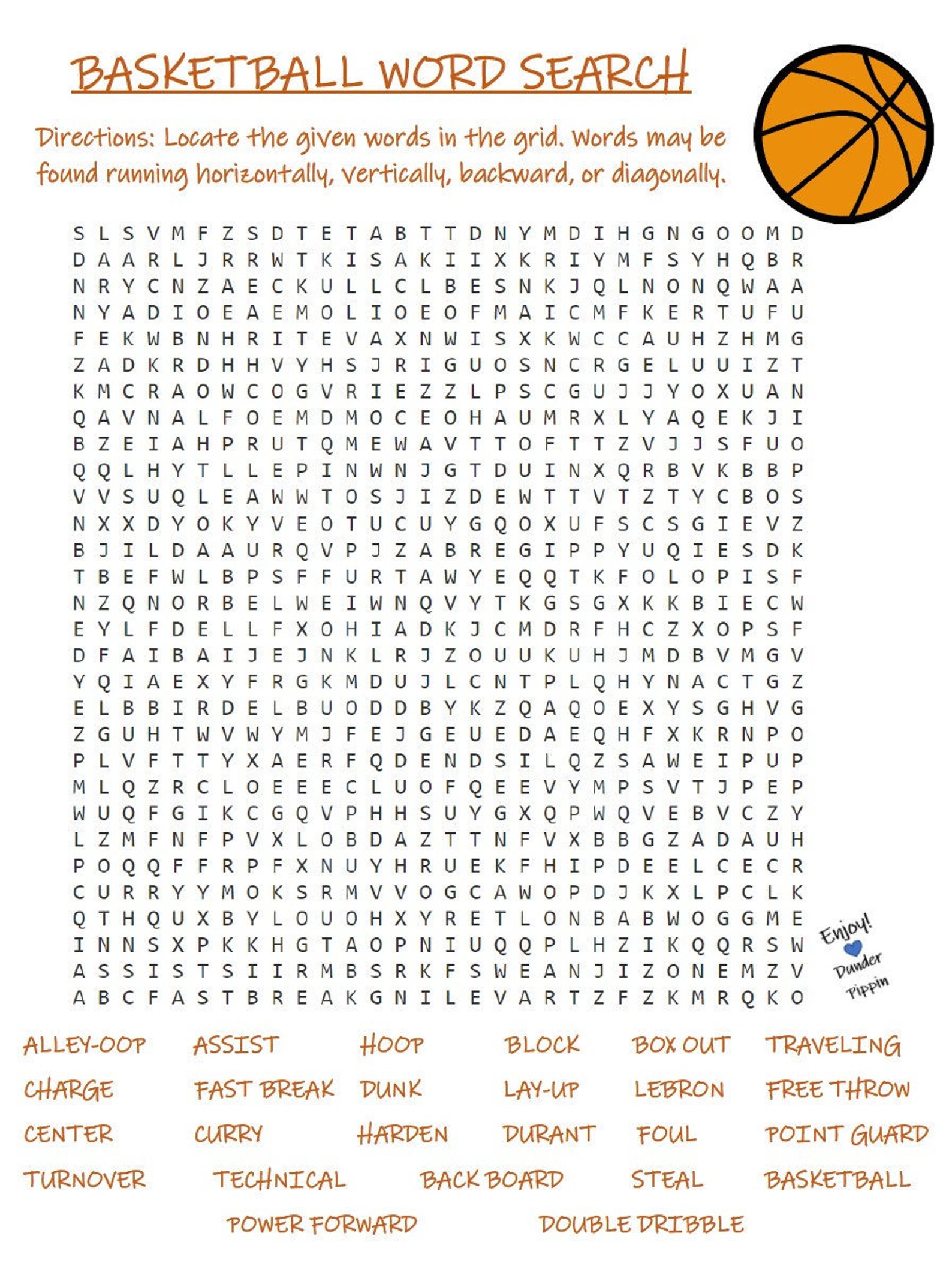 Kids Digital Word Search, Kids Basketball Word Search, Word Puzzles for ...