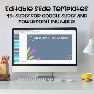 Google Slides Template for Teachers | Editable Class Slide Template ...