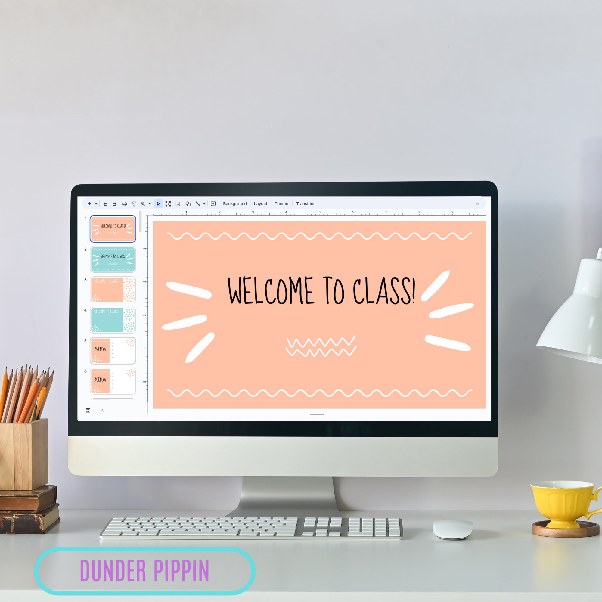 Google Slides Template | Editable Class Slide Template | Back to School ...