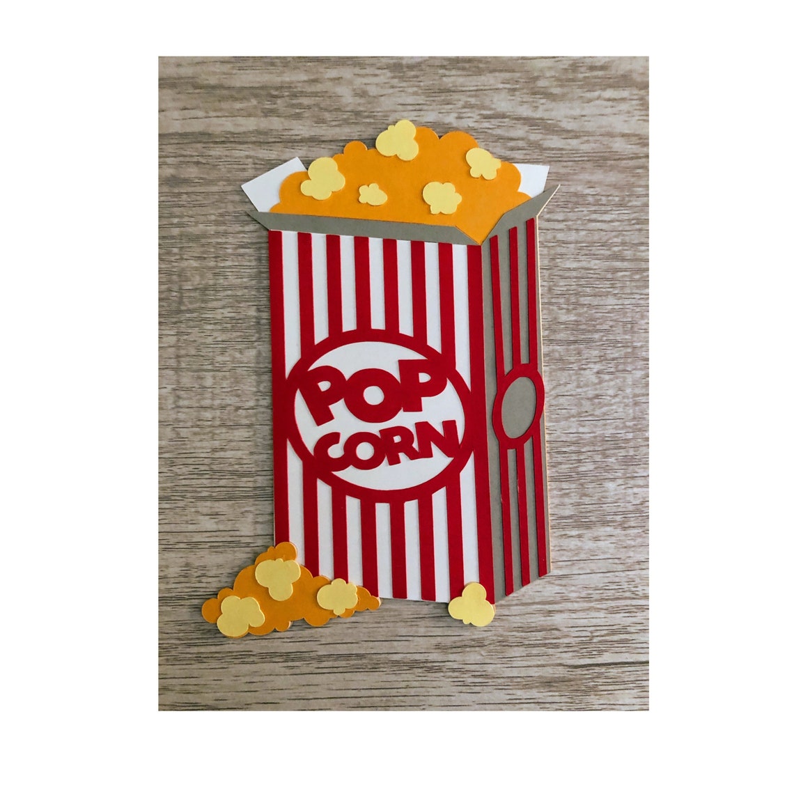 Pop Corn Die Cut, Cardstock Pop Corn, Movie Pop Corn Die Cut, Pop Corn ...