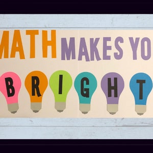 Math Bulletin Board Kit | Math Class Bulletin Board for Teachers | Math ...