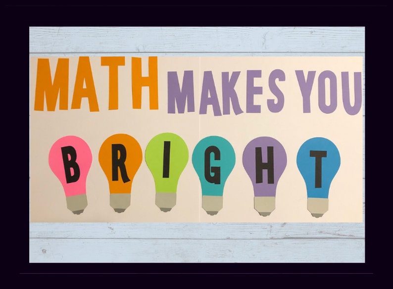 Math Bulletin Board Kit | Math Class Bulletin Board for Teachers | Math ...