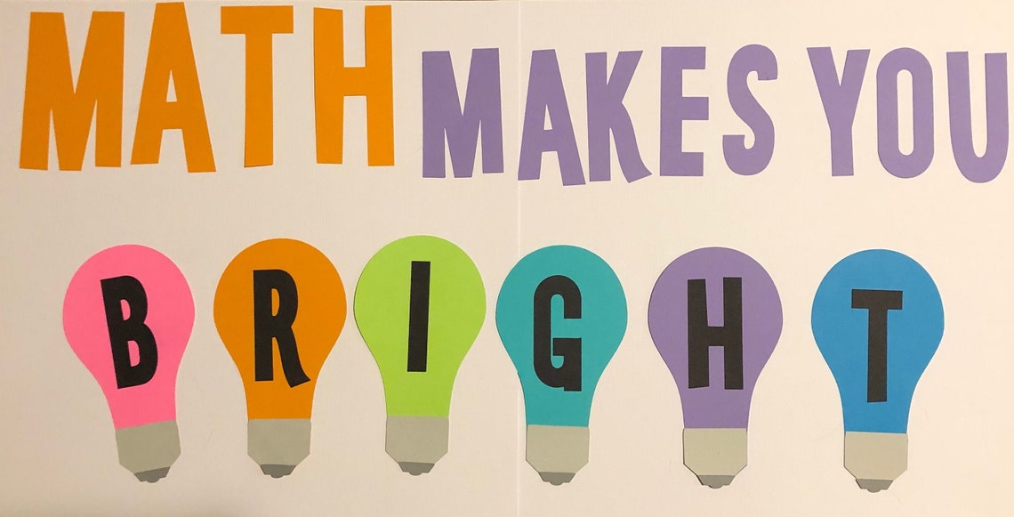 Math Bulletin Board Kit Math Class Bulletin Board for - Etsy