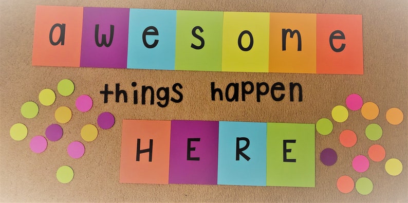 Back to School Bulletin Board | Amazing Things Happen Here | Bulletin ...