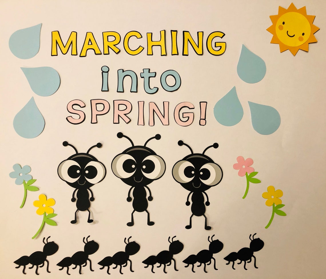 Spring Bulletin Board Set | Teachers School Bulletin Board for Spring ...