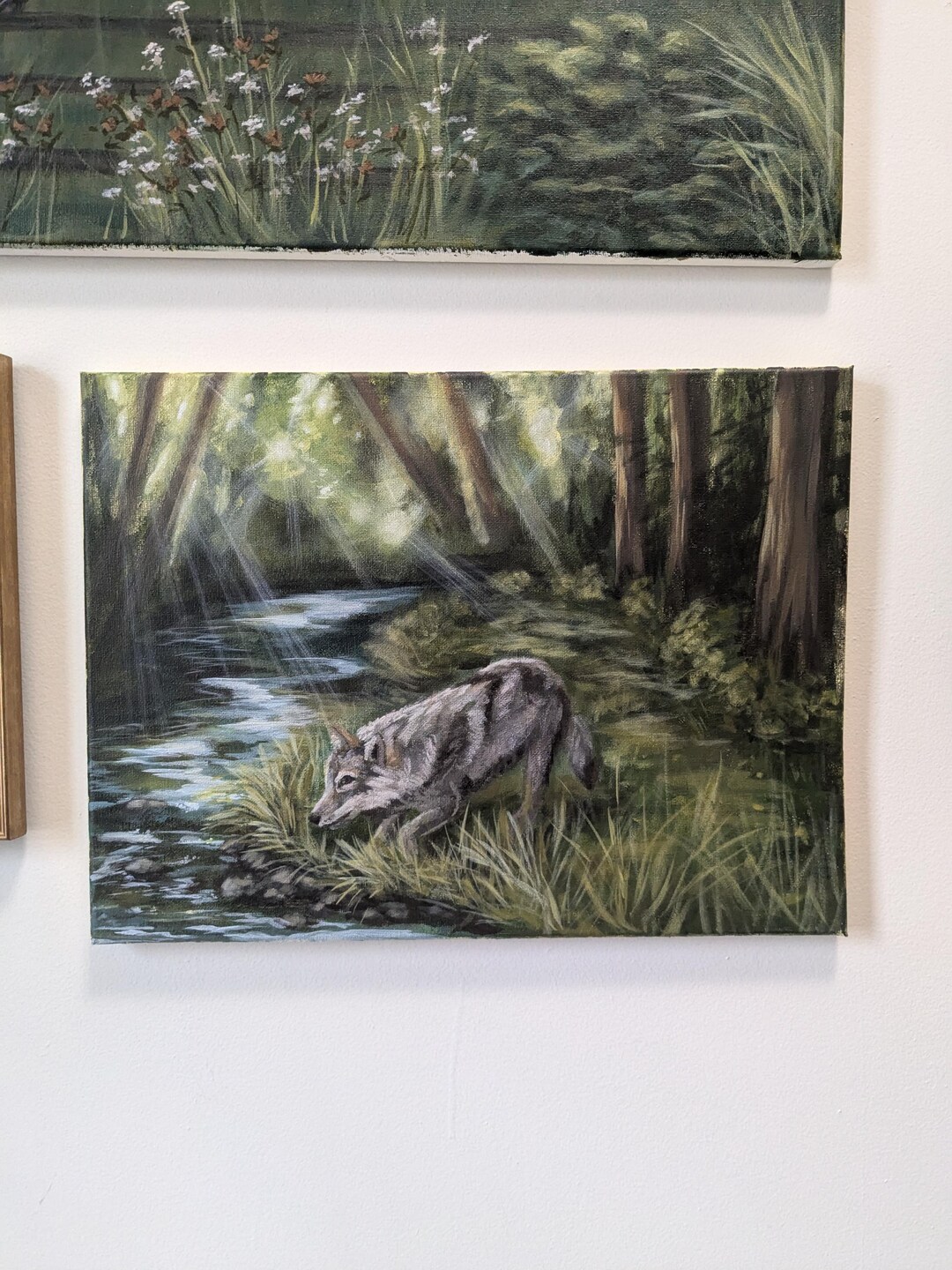 Silver Wolf Art, Mystical Forest, Enchanted Forest, Landscape Art ...