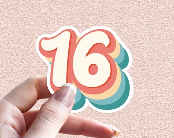 Number 18 Sticker 18th Birthday Stickers Number Stickers - Etsy