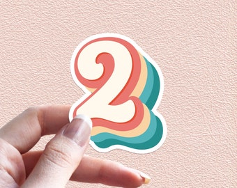 Number 2 Sticker Number Two Sticker 2 Years Anniversary - Etsy