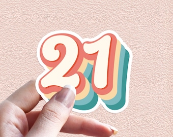 Number 18 Sticker 18th Birthday Stickers Number Stickers - Etsy