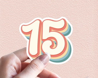 15th Birthday Number - Etsy