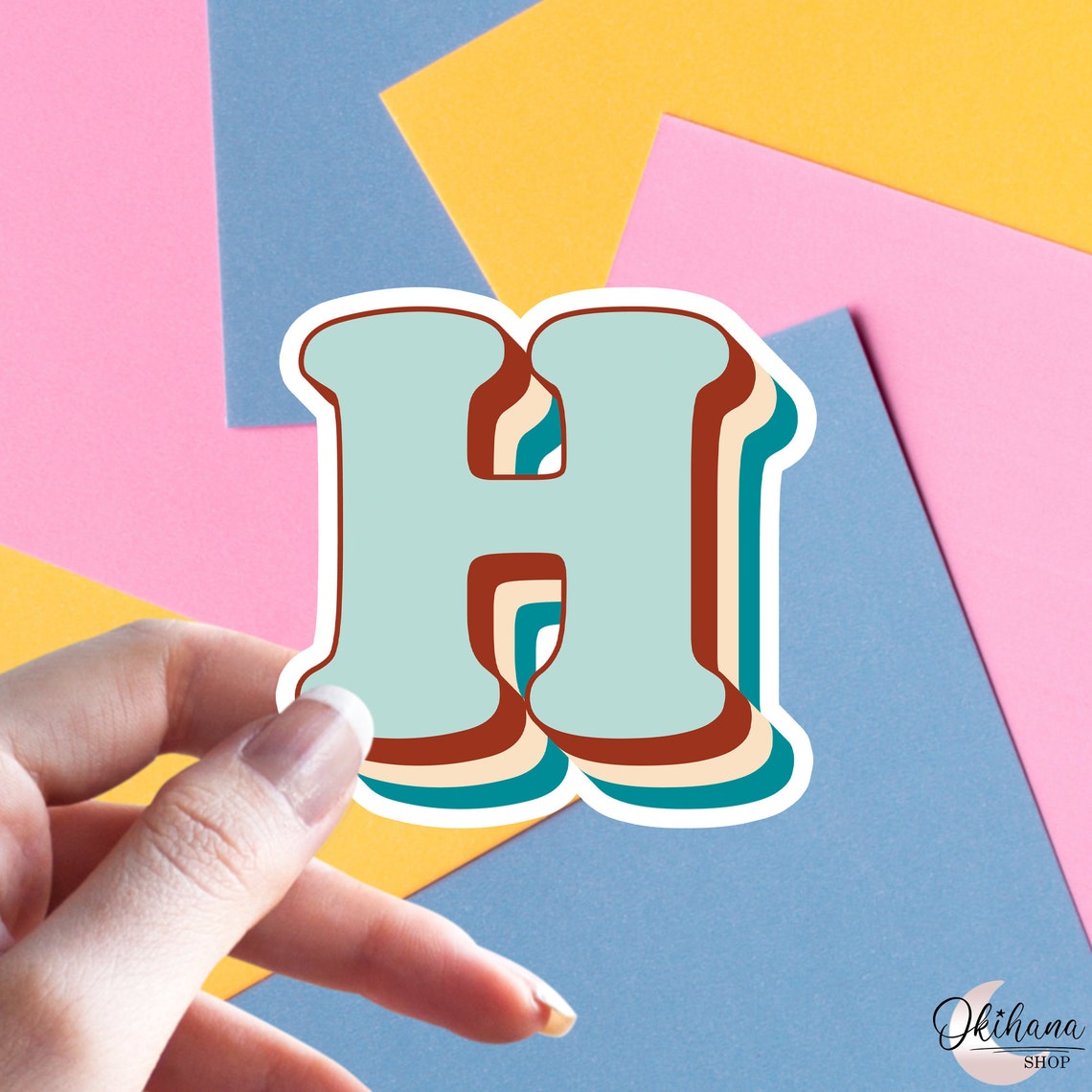 H Sticker Letter Stickers Initial Sticker Monogram Sticker - Etsy