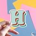 H Sticker Letter Stickers Initial Sticker Monogram Sticker - Etsy