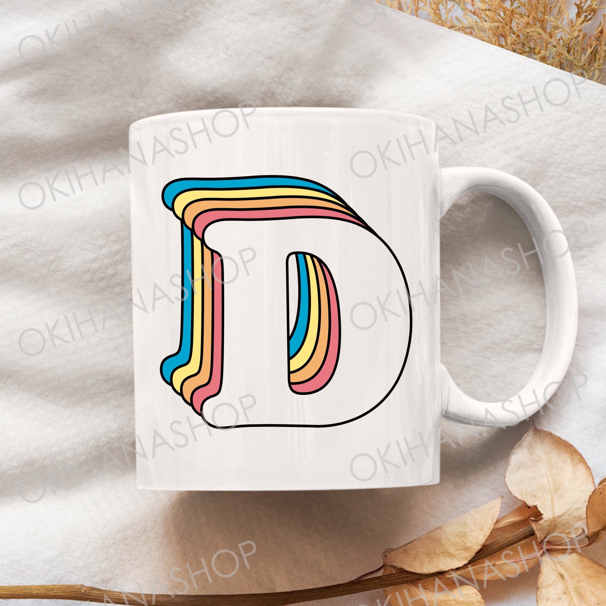 D Mug Letter Mug Mug With Initial Monogram Coffee Mug - Etsy UK