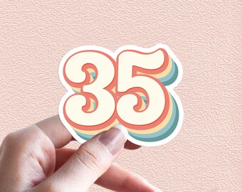 Number 40 Sticker 40th Birthday Stickers Number Stickers | Etsy