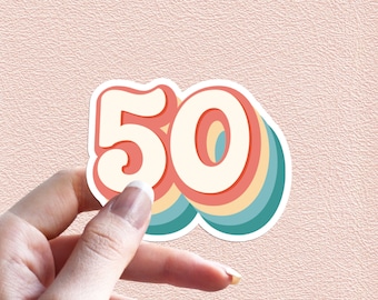 Number 50 Stickers - Etsy
