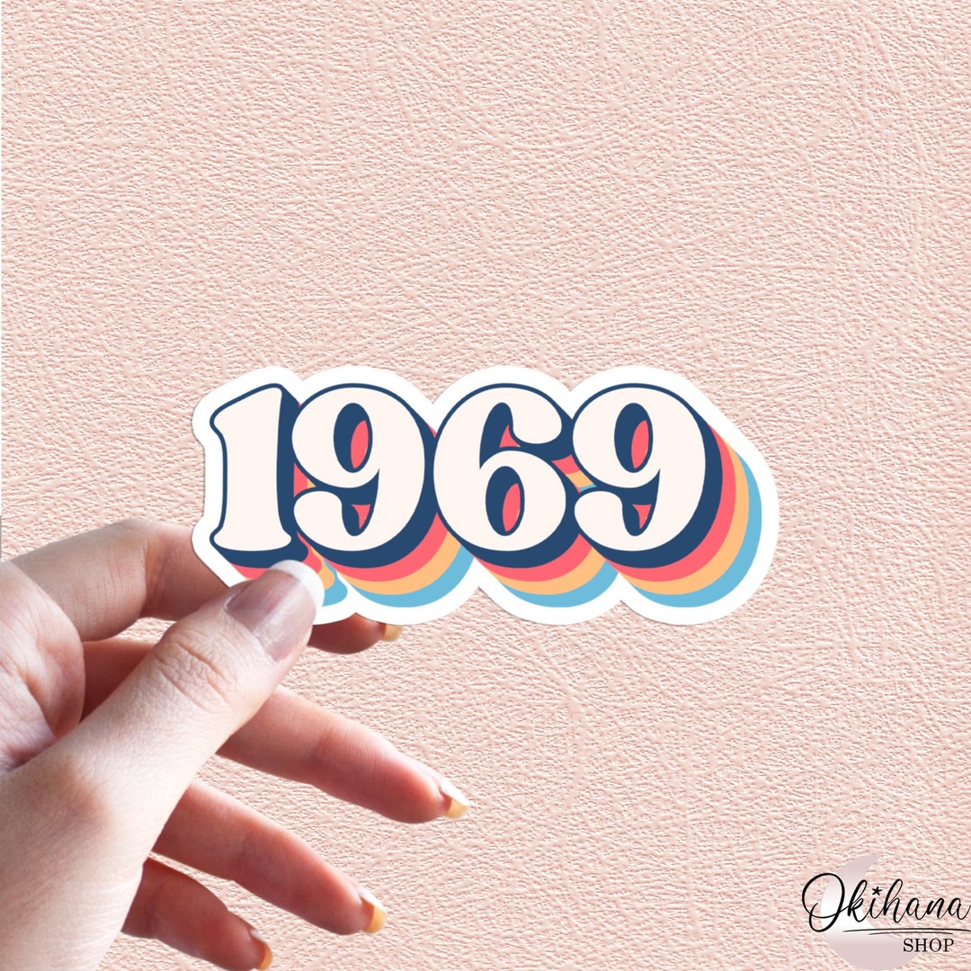 1969 Sticker Year '69 Retro Vintage Groovy Hippie - Etsy