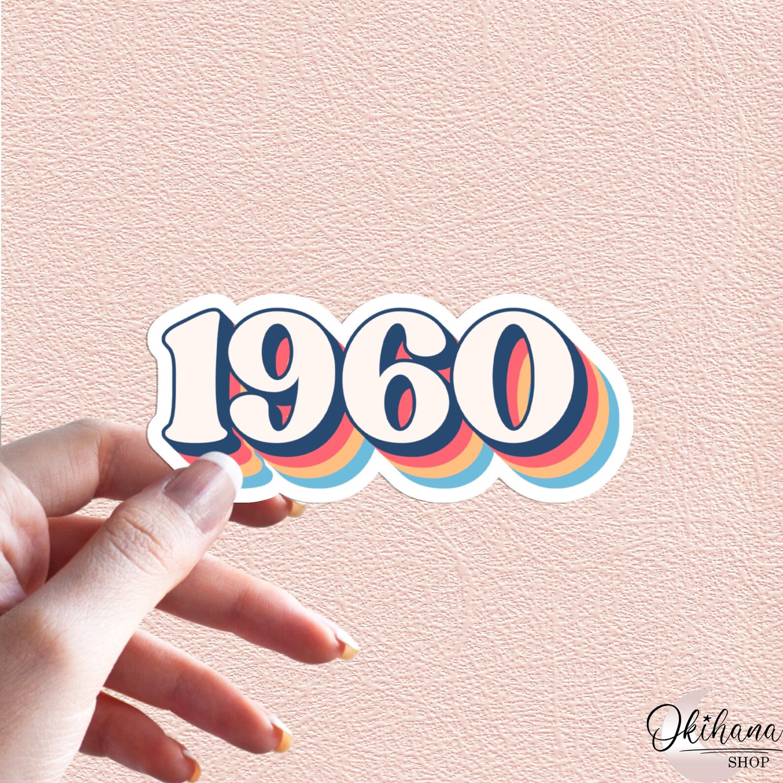 1960 Sticker Year '60 Retro 60s Vintage Groovy Hippie - Etsy