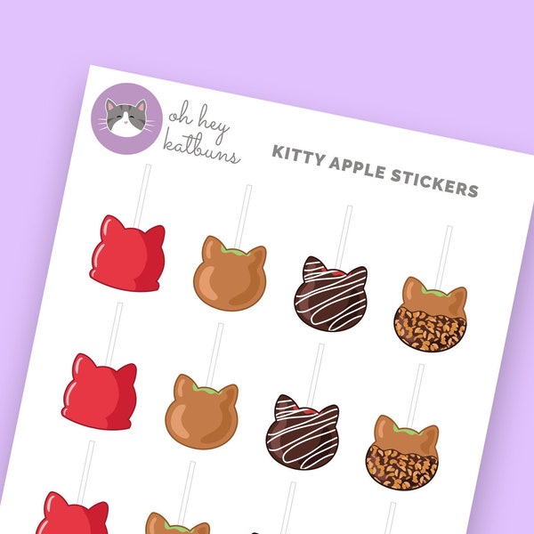 Candy Apple Stickers - Etsy