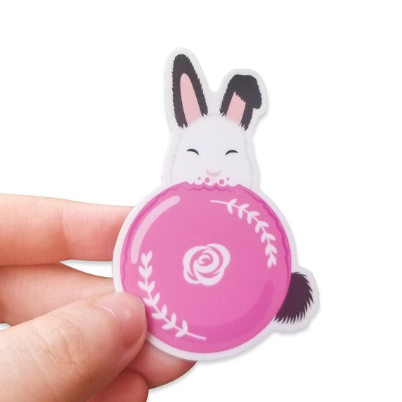 Cute Bunny Sticker Rabbit Vinyl Sticker Macaron Sticker | Etsy