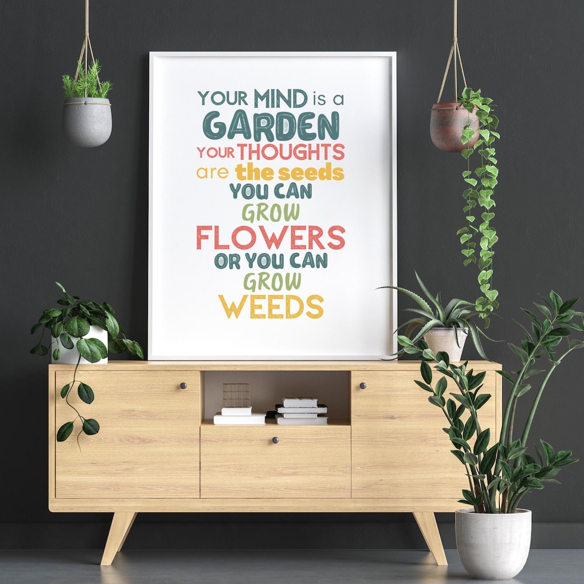 Your Mind is a Garden, Your Thoughts Are the Seeds, Positive Print Wall ...