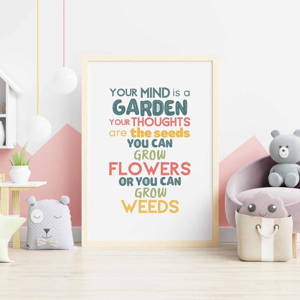 Your Mind is a Garden, Your Thoughts Are the Seeds, Positive Print Wall ...