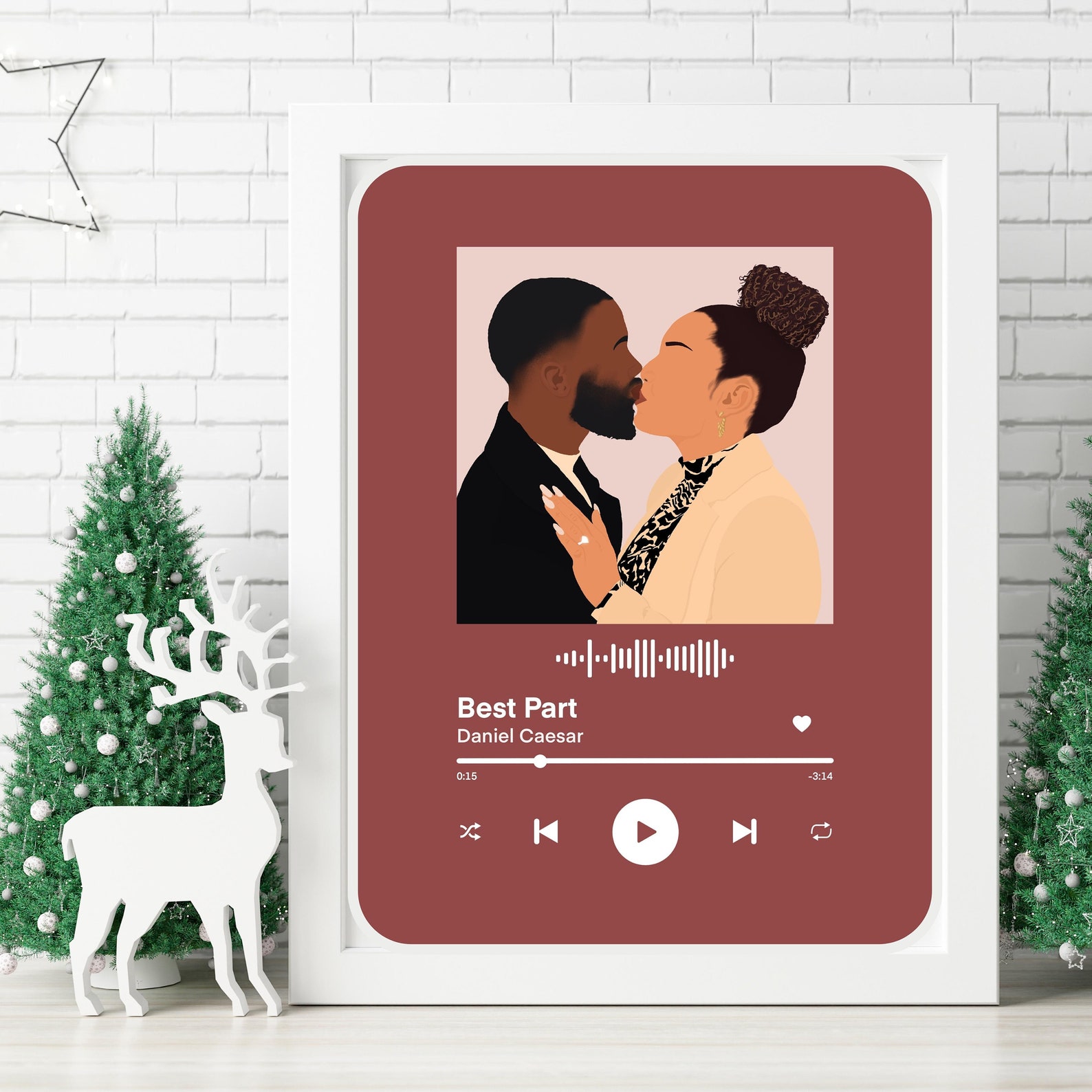 Custom Album Cover Faceless Portrait for Families Couples Lovers ...