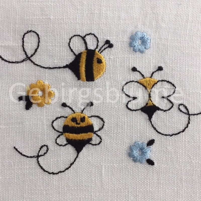 Bee Embroidery - Etsy