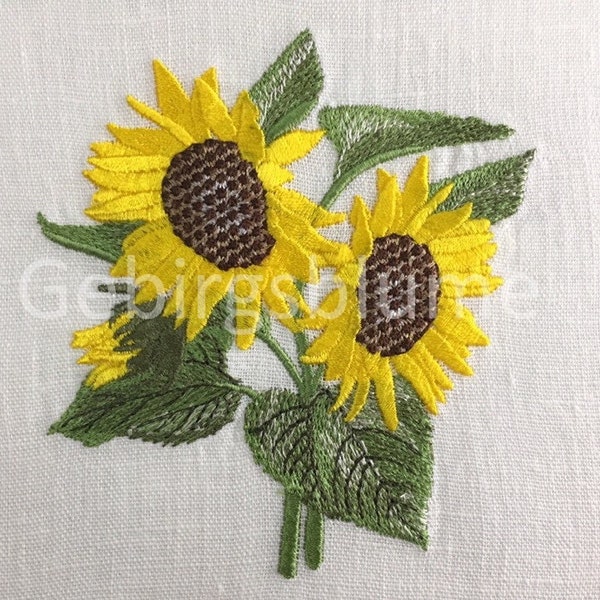 Sunflower Embroidery - Etsy