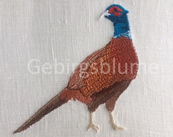 Pheasant Embroidery - Etsy