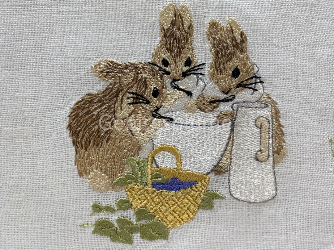 Bunny Embroidery Design Machine Embroidery Design for Hoop 44in - Etsy