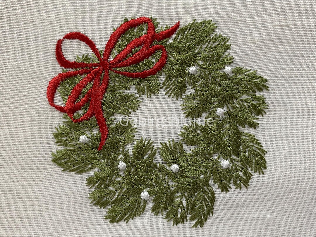 Wreath Machine Embroidery Design ONE Size H3.55"*w3.65in - Etsy