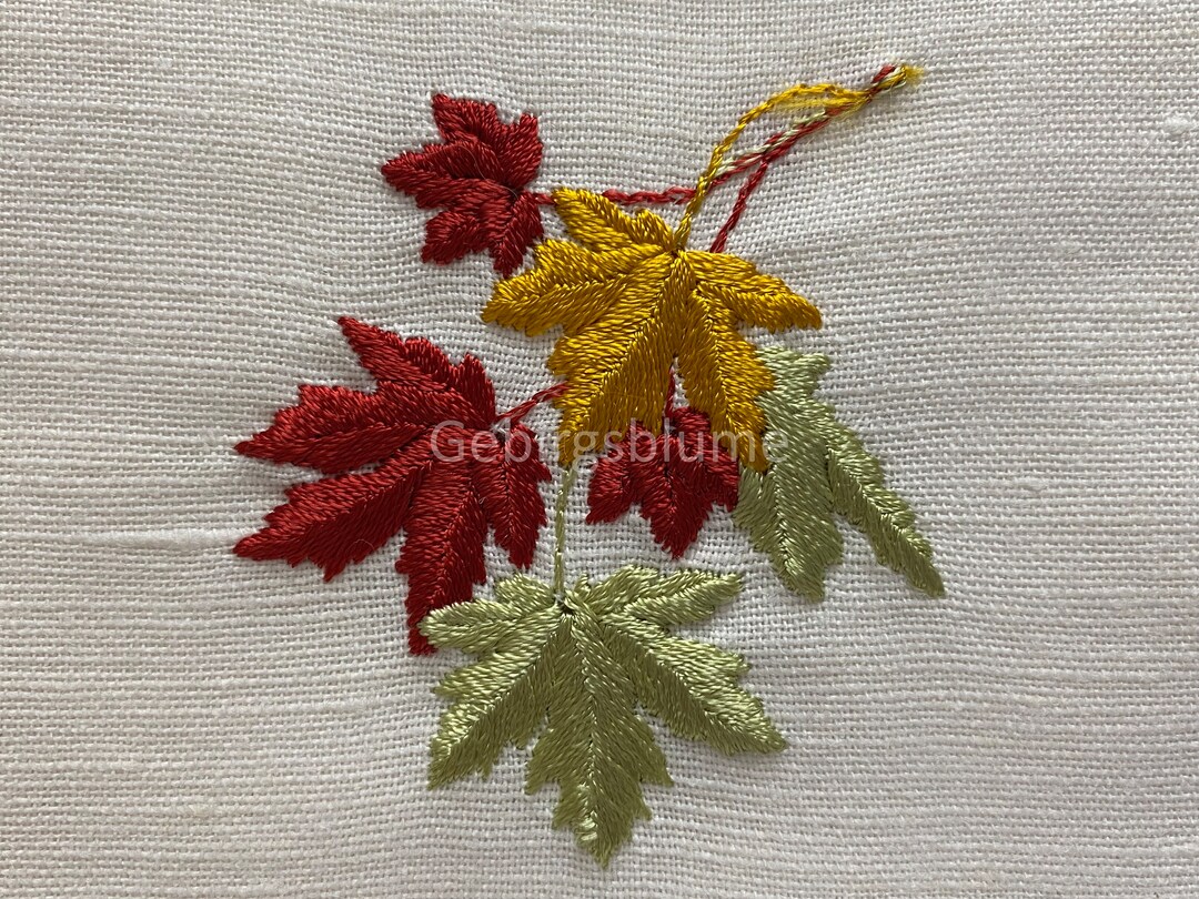 Maple Leaves Machine Embroidery Design ONE Size H2.52*w2.17in - Etsy