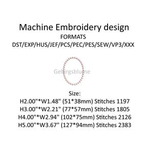 Frame Machine Embroidery Design Size H2 3 4 and 5in - Etsy
