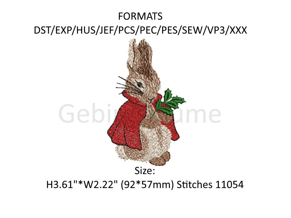 Peter Rabbit Embroidery Design Beatrix Potter Instant Download - Etsy UK
