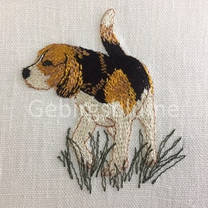 Beagle Dog Embroidery Design Animal Embroidery Art 4x4 Hoop Size ...