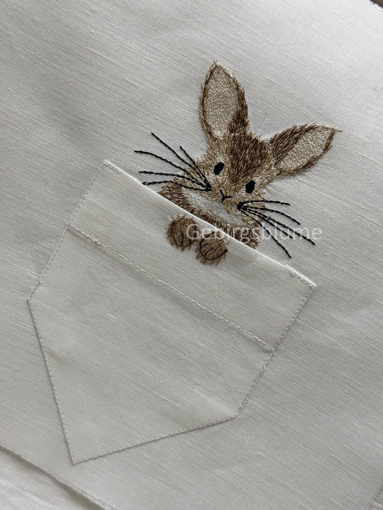 Rabbit Machine Embroidery Design for 4*4hoop - Etsy