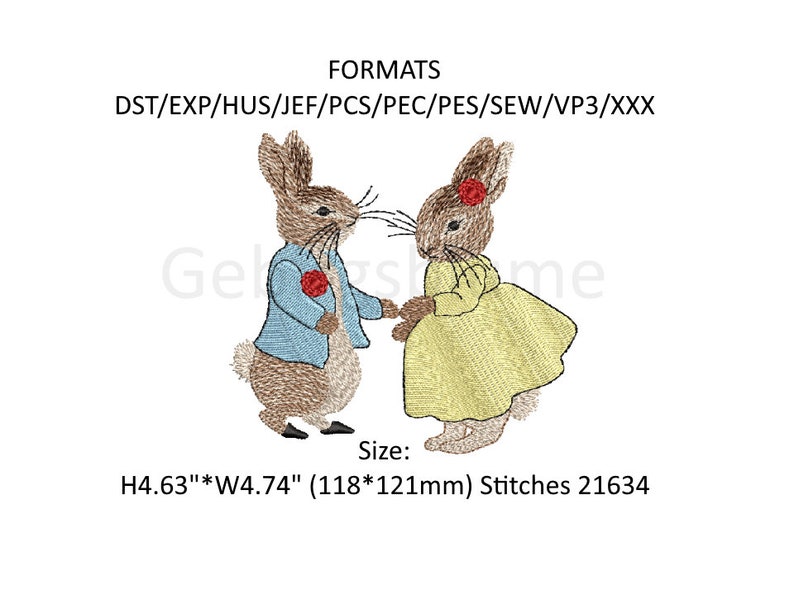 Peter Rabbit Embroidery Design Instant Download - Etsy