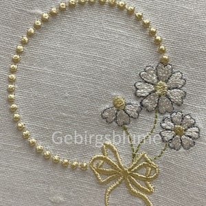 Pearl and Bow Embroidery Design Machine Embroidery 6 SIZES Instant ...