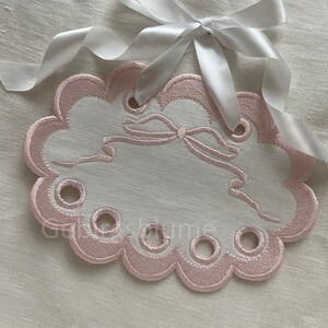 ITH Bow Holder Machine Embroidery Design Scalloped Edge in the Hoop ...