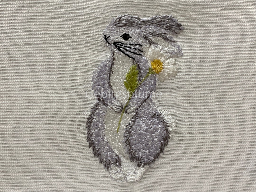 Ellie Rabbit Machine Embroidery Design Collection Lavender Rabbit Size ...