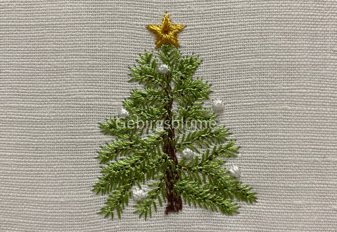 MINI Christmas Tree Embroidery Design Instant Download Digital File ...