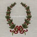 Wreath Embroidery Design Christmas Monogram Instant Download Digital ...