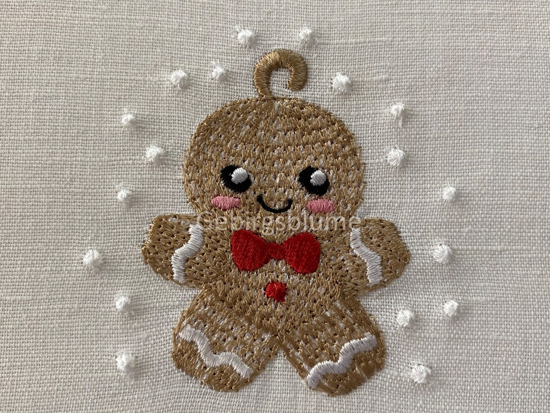 Gingerbread Machine Embroidery Design Size H3.00"*w2.86in - Etsy