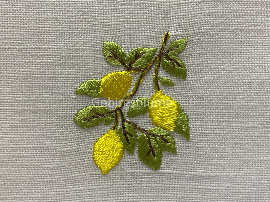 Lemon Branch Machine Embroidery Design ONE Size H1.65*w1.39in - Etsy