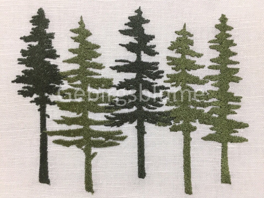 Forest Pine Embroidery Design Instant Download Machine Embroidery ...