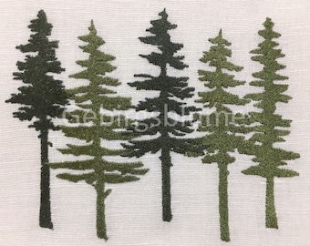 Forest Fir Trees Embroidery Design. Machine Embroidery Pattern. Nature ...