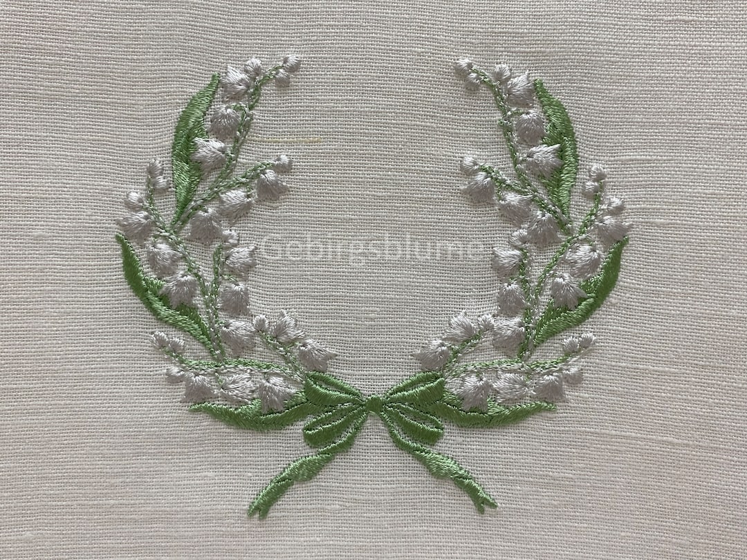 Wreath Machine Embroidery Design Lily of the Valley Embroidery Digital ...
