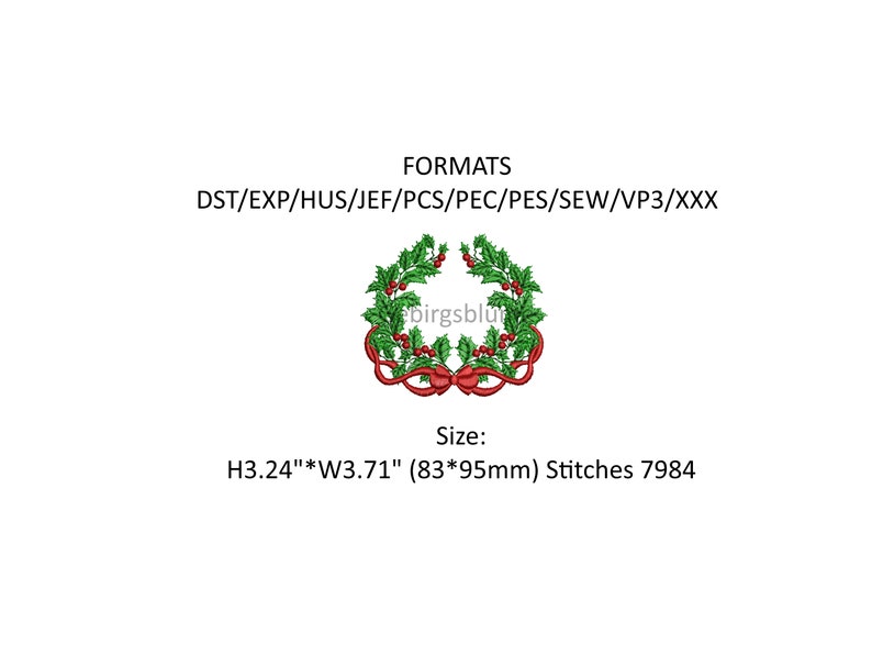 Christmas Wreath Embroidery Design Christmas Monogram Instant Download ...